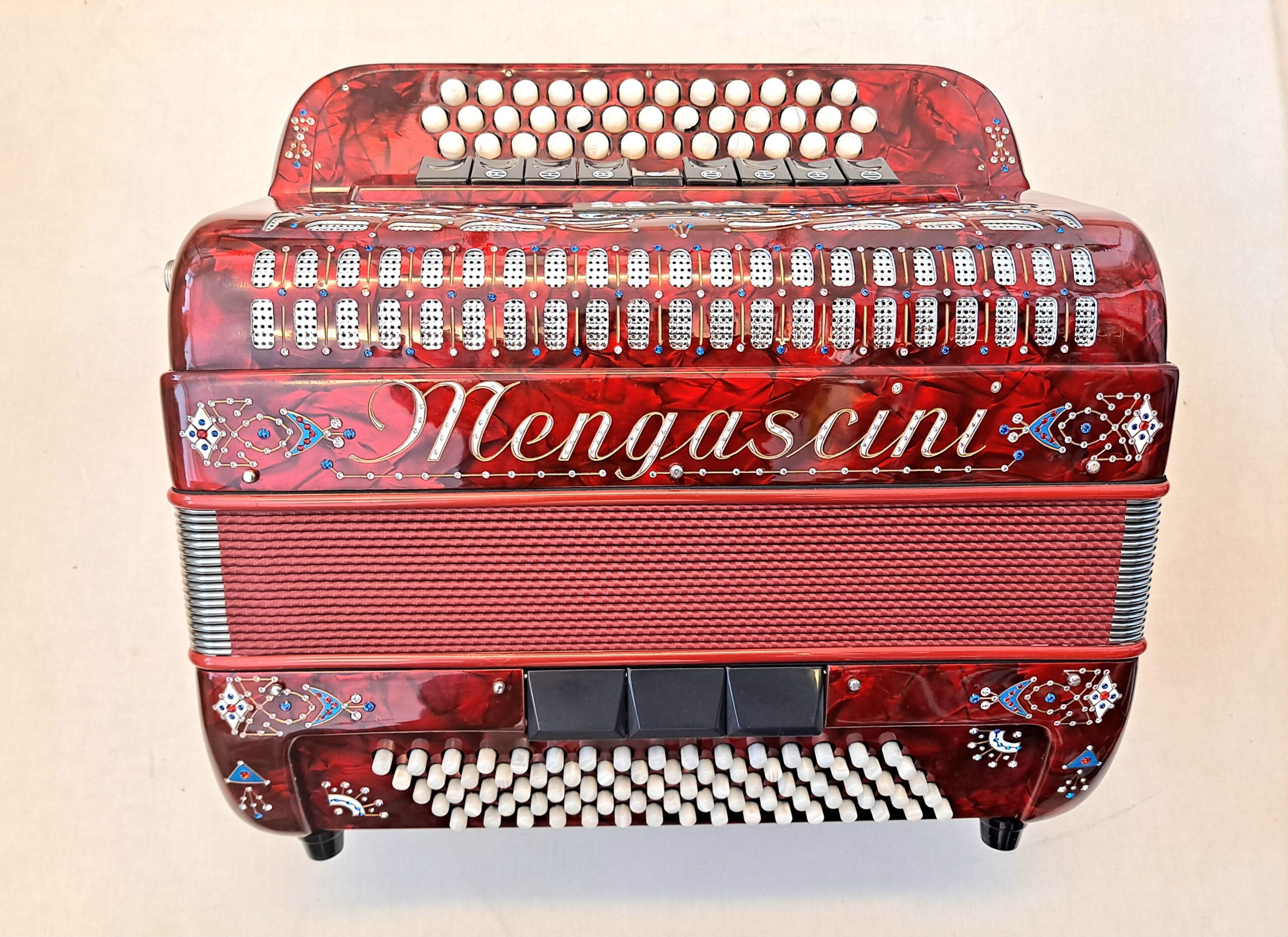 Mengascini Three Row Stradella Bass Diatonic Accordion - The Accordion Shop